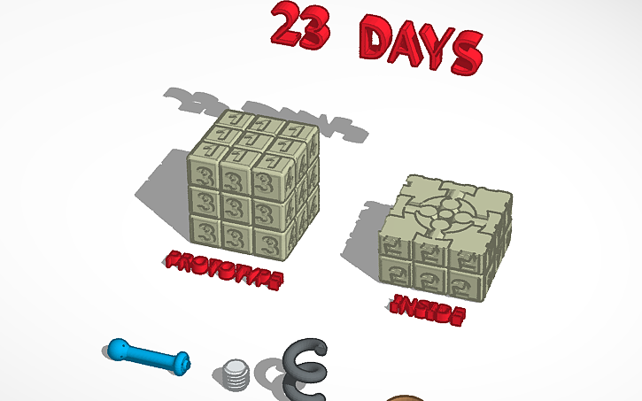 3D design Working rubix cube - SCALE !FINISHED! - Tinkercad