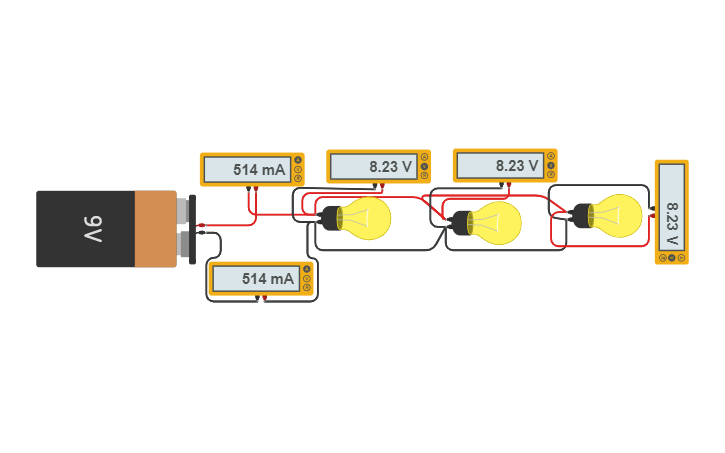 Circuit design 3ESO.GRUPO1.EJ 2.BOMBILLAS EN PARALELO AMPERÍMETRO Y ...