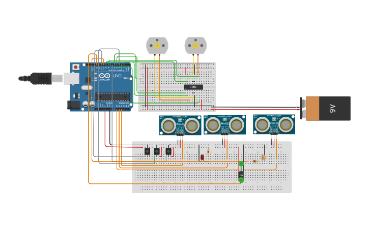 Circuit Design Copy Of Arduino Rc Robot Tinkercad