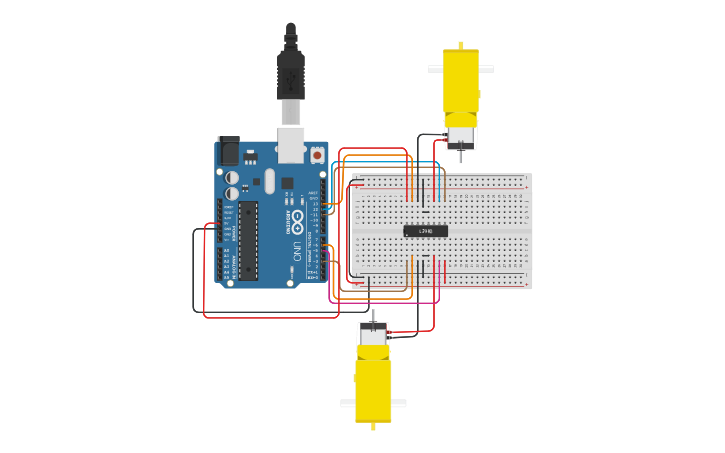 Circuit Design Copy Of Exploded L293d Dc Motor Control Tinkercad