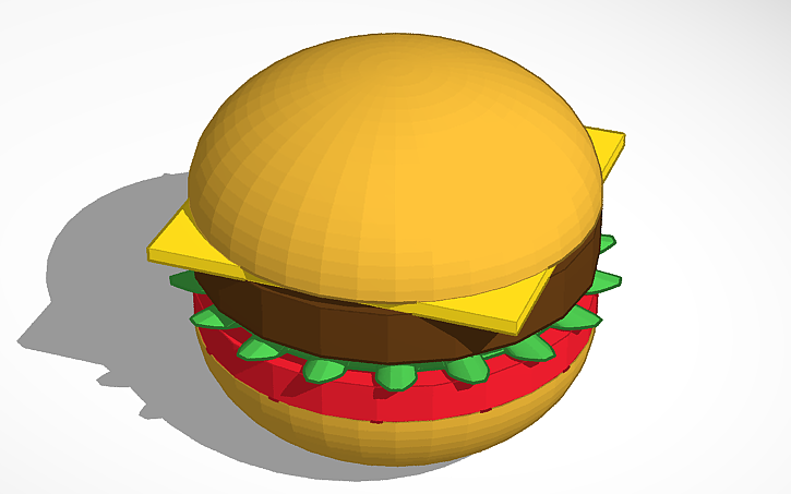 3D design Buger - Tinkercad