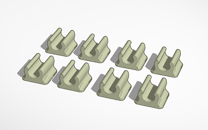 3D design Cable Clip 3mm - Tinkercad