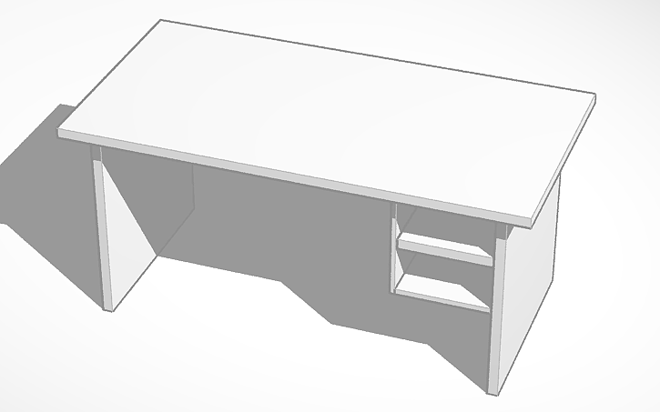 3D design Office desk - Tinkercad