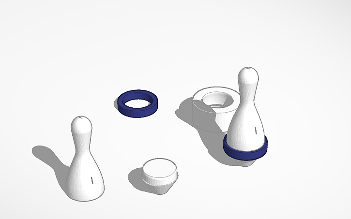 3D design *Scale Accurate* Canadian 5 Pin Bowling Pin And Glue jig ...