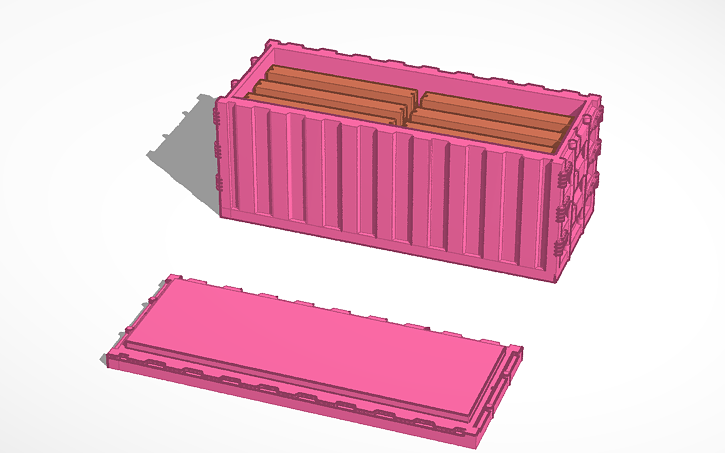3D design Shipping container box | Tinkercad