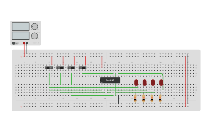 Circuit Design Exp 5 Gray To Binary Code Convertor Tinkercad