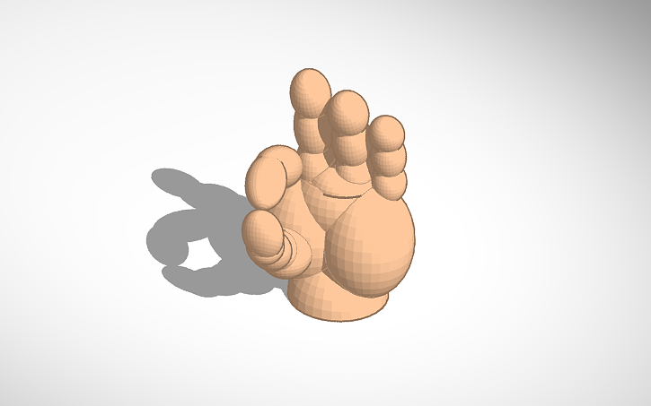 3D design Hand - Tinkercad