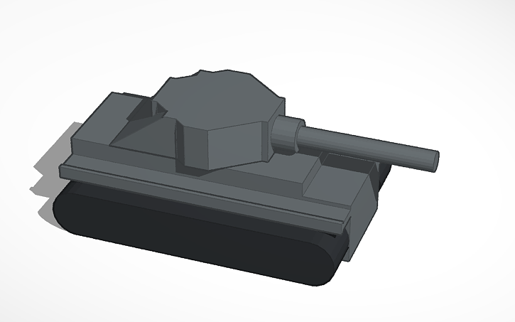 3D design Model Tank - Tinkercad