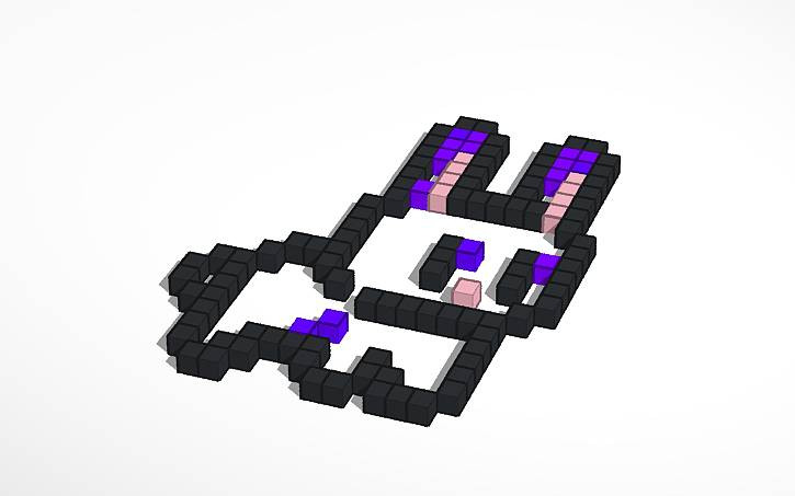 3D design Pixel Bunny - Tinkercad