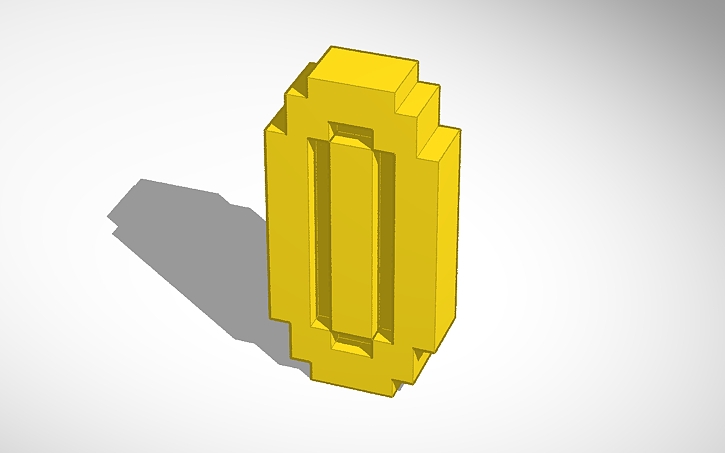 3D design Super Mario Coin Voxel | Tinkercad