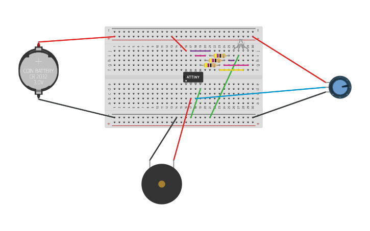 Circuit design RGB Led Controller | Tinkercad