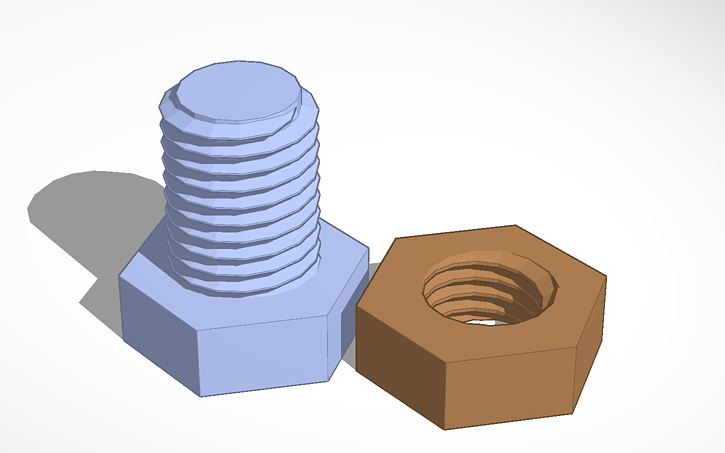 3D design Bolt&Nut - Tinkercad