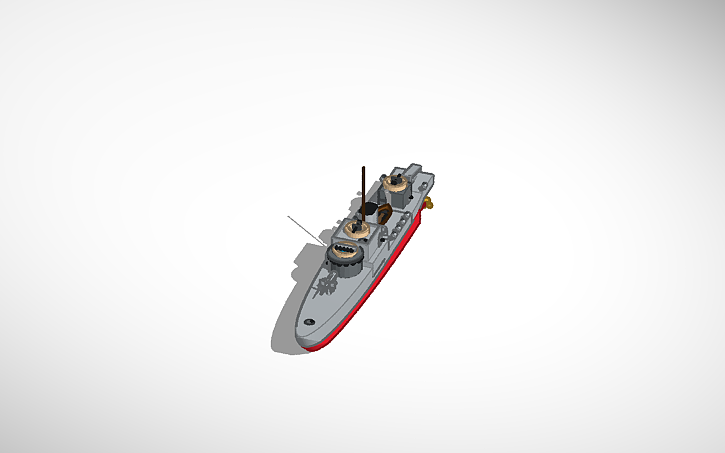 3D design WW2 Subchaser (PC-451 class) - Tinkercad