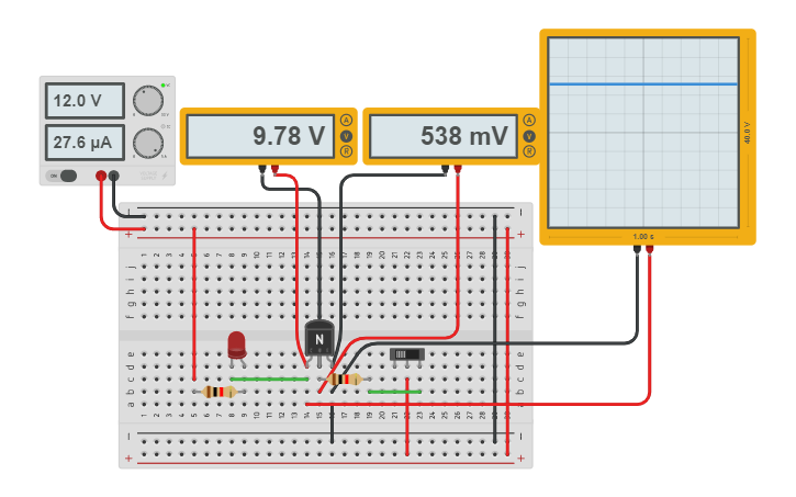 Circuit design Transistor - Tinkercad