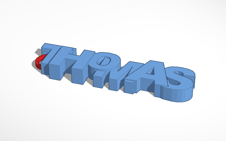 3D design Keyring - Tinkercad