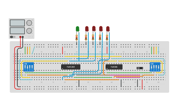 Circuit Design 4 Bit Adder Subtractor Tinkercad