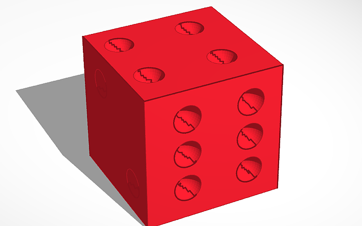 3D design DADO - Tinkercad