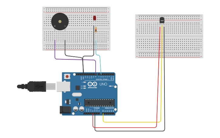 Circuit design arduino weather station - Tinkercad