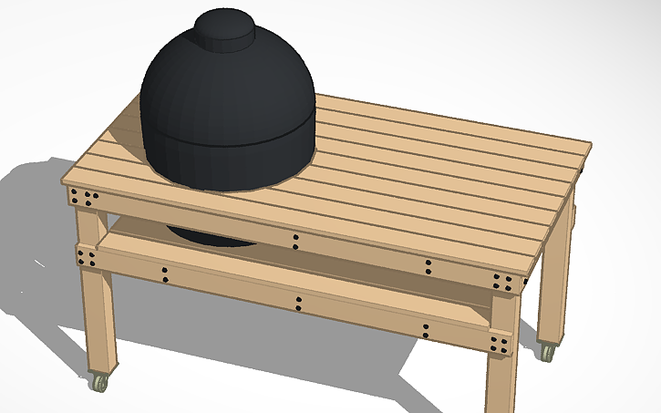3D design Kamado grill table 2.0 | Tinkercad