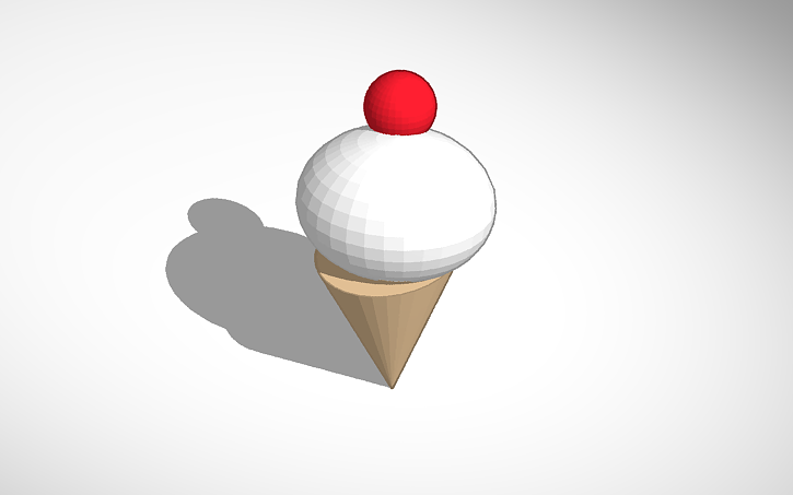 3D design vanilla icecream - Tinkercad