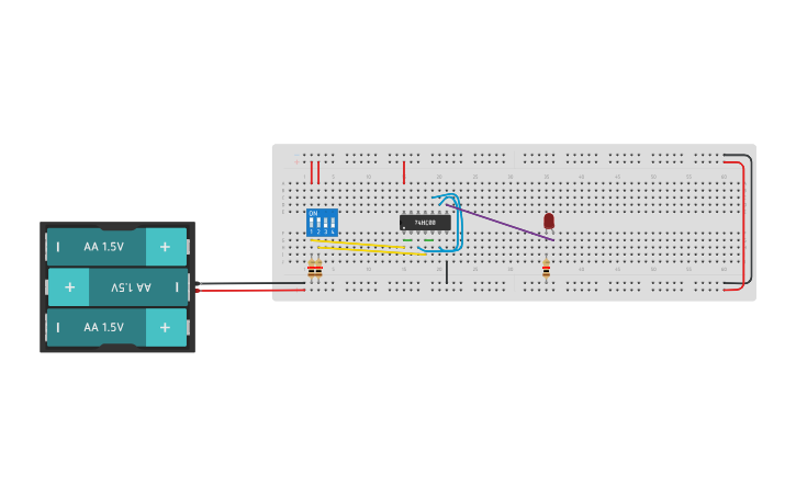Circuit design Puerta NAND a puerta OR | Tinkercad