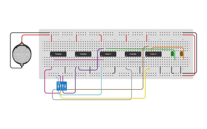 Circuit design Circuito lógico combinacional - Tinkercad