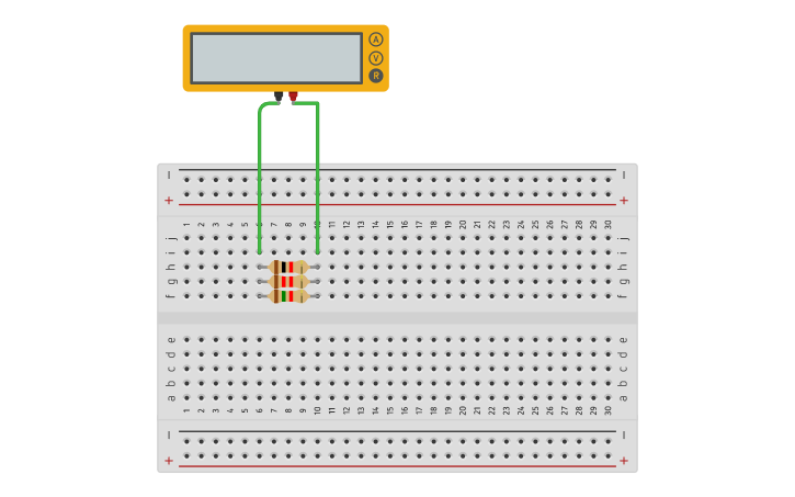 Circuit design 2.PARALLEL COMBINATION - Tinkercad