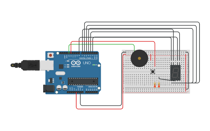 Circuit design no toques el cable - Tinkercad
