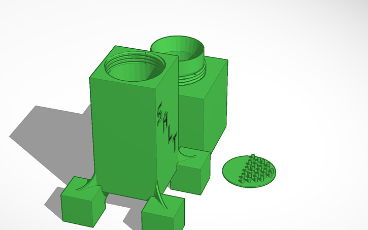3D design Minecraft Creeper Salt Shaker | Tinkercad