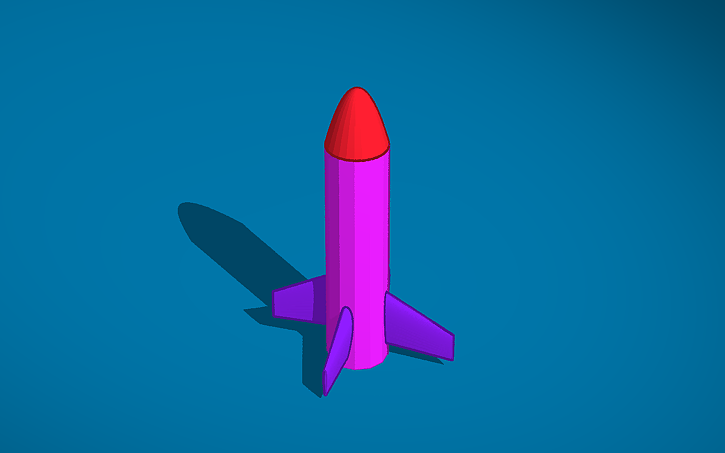 3D design RACHETA - Tinkercad