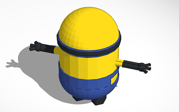 3D design MiniON facha en t pose | Tinkercad