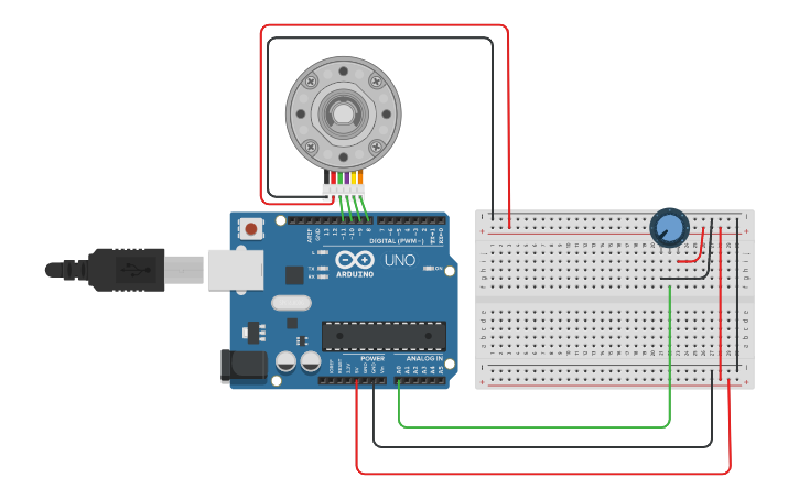 Circuit design Tinkercad Servo Motor - Tinkercad