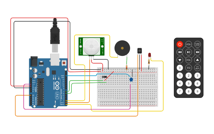 Circuit design Smart Collision Avoidance System - Tinkercad