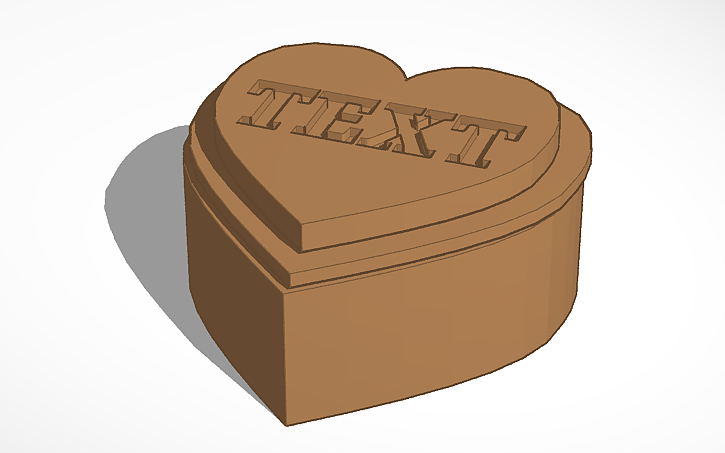 3D design Heart Box - Tinkercad