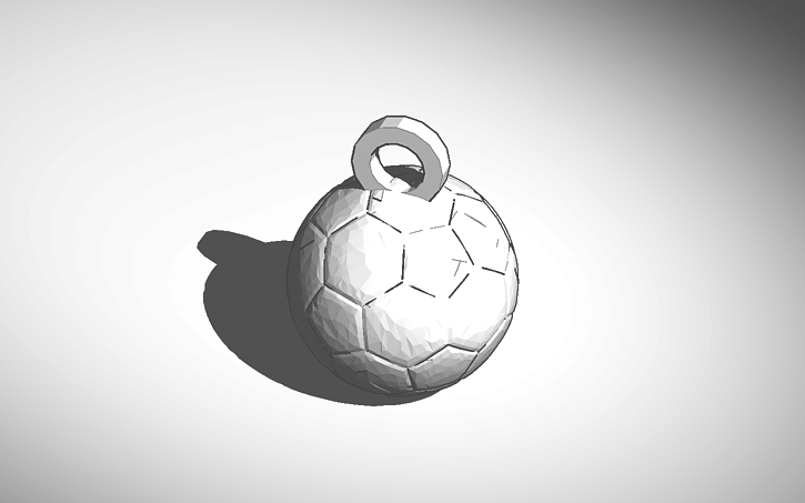 3D design Soccer Ball- keychain - Tinkercad