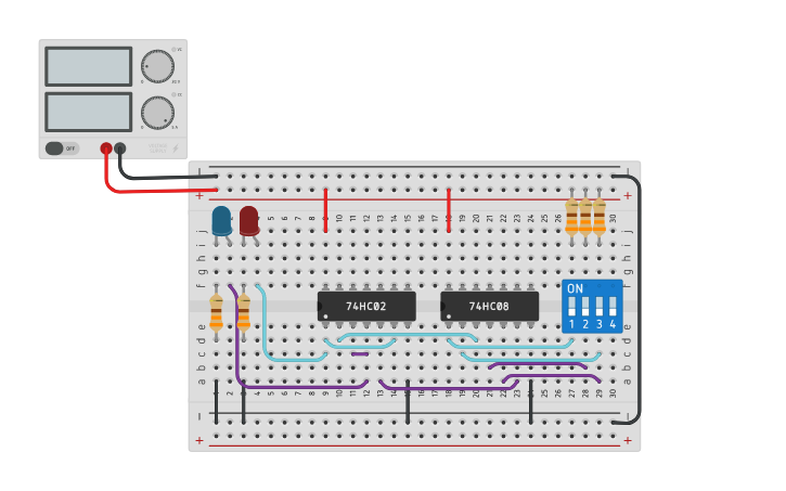 Circuit design SR GATED FF | Tinkercad