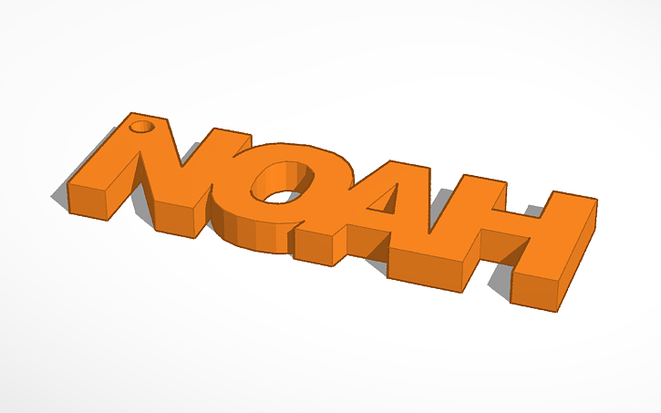 3d Design Name Keyring Tinkercad