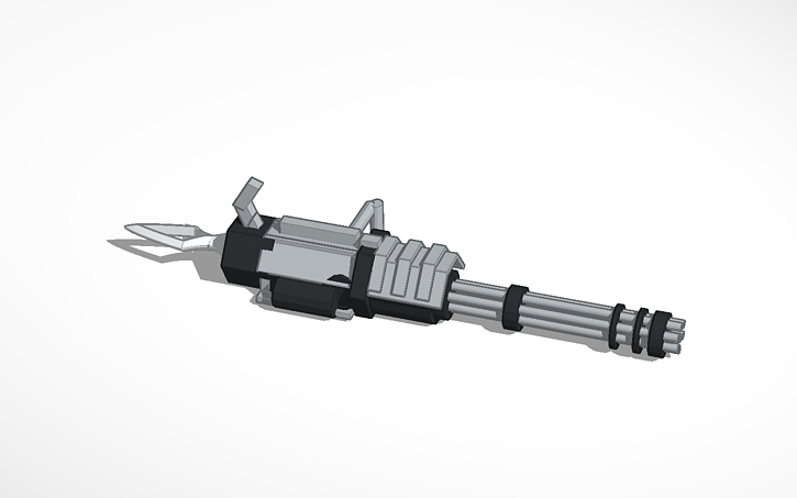 3D design machine gun | Tinkercad