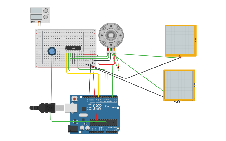 Circuit design Motore | Tinkercad