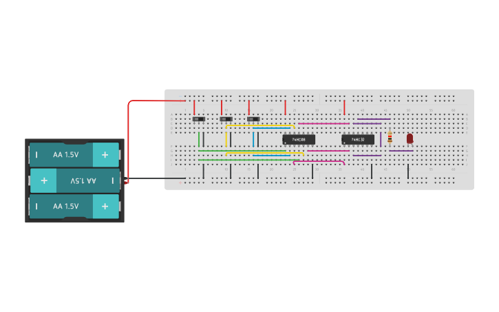 Circuit design CIRCUITO COMBINATORIO - Tinkercad