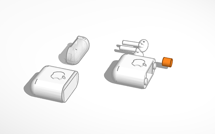 3D design AIRPODS& AIRPODS CASE - Tinkercad