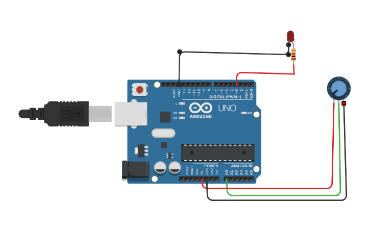 Circuit Design Copy Of Led By Potentiometer Tinkercad