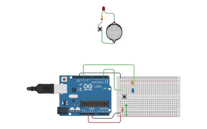 Circuit design Act. Semana 13- Programando Pulsador | Tinkercad