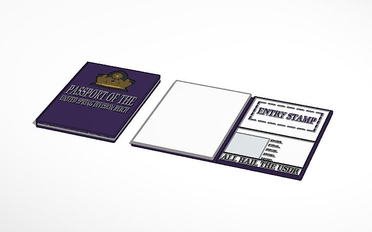 3D design Passport of the USDR | Tinkercad
