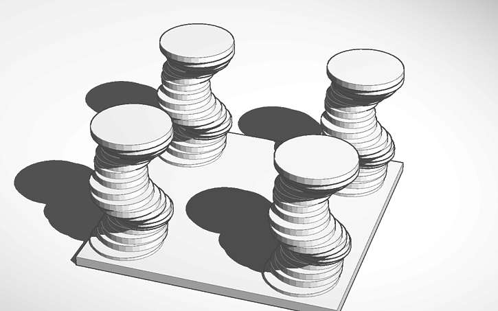 3D design Table with Spiral legs - Tinkercad