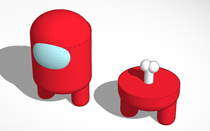 3D design Among Us CrewMate Example | Tinkercad