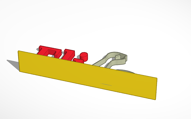 3D design Eli Name Tag - Tinkercad