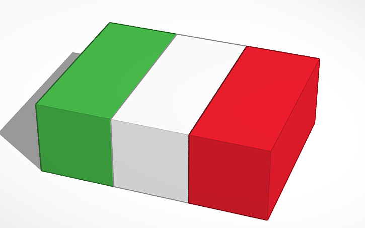 3D design Italy Flag - Tinkercad