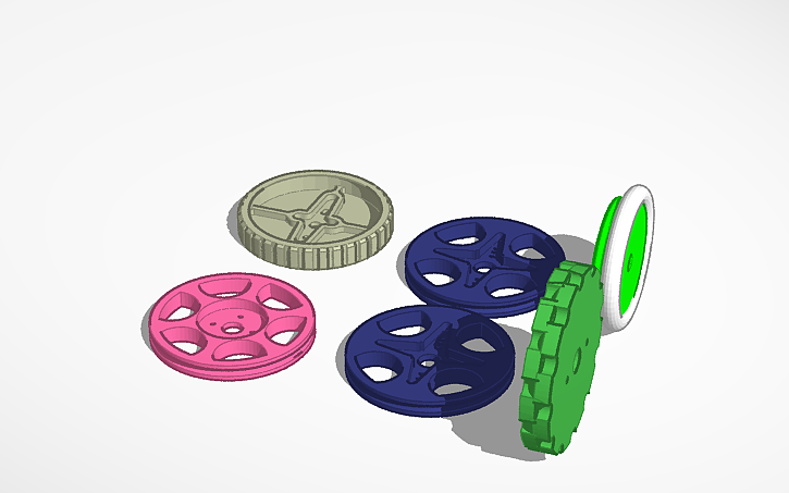 3D design Servo Wheels - Tinkercad