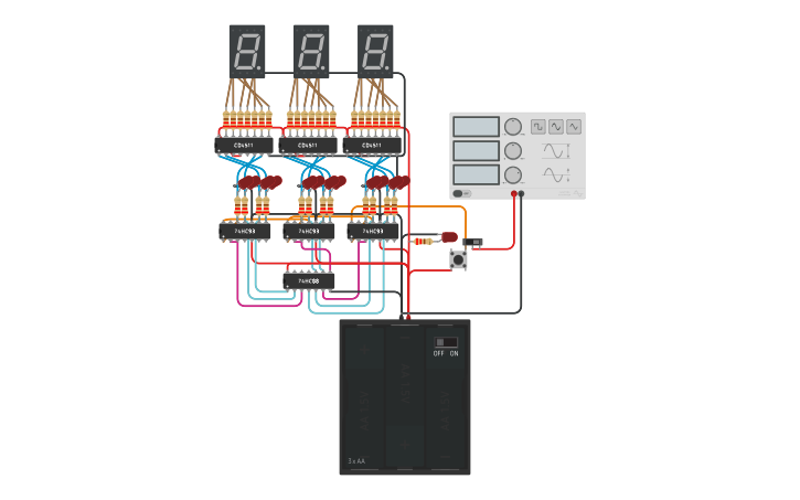 Circuit design 7Segment LED Counter | Tinkercad Circuit design 7Segment LED Counter | Tinkercad